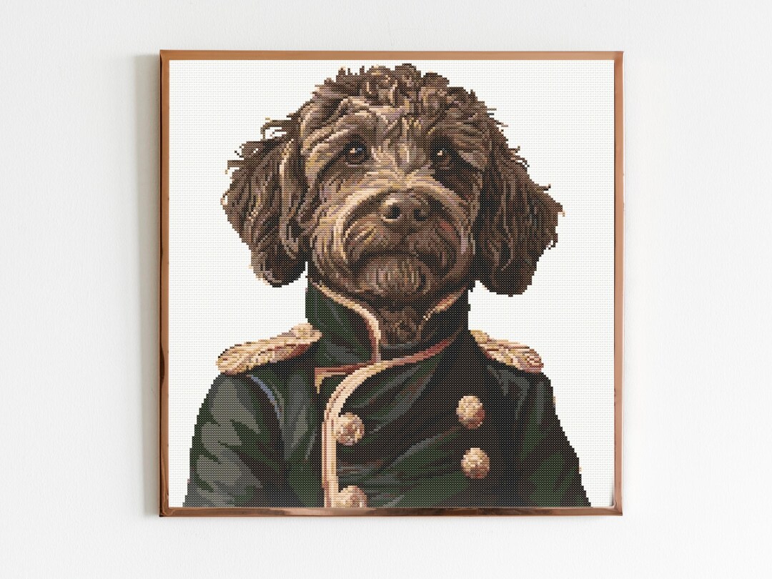 Labradoodle Dog Cross Stitch Pattern Sewing Embroidery DMC Animal ...