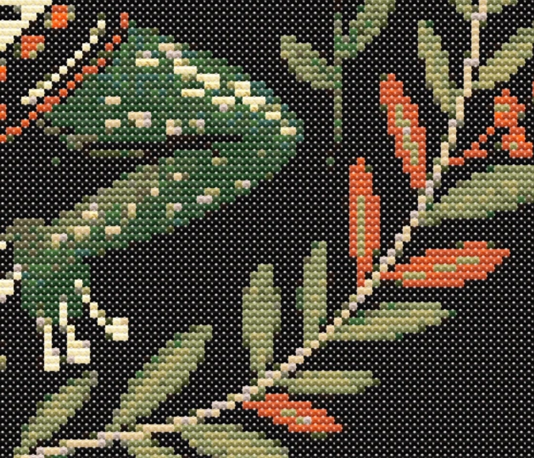 Frog Playing a Banjo Cross Stitch Pattern Sewing Modern Embroidery Dark ...
