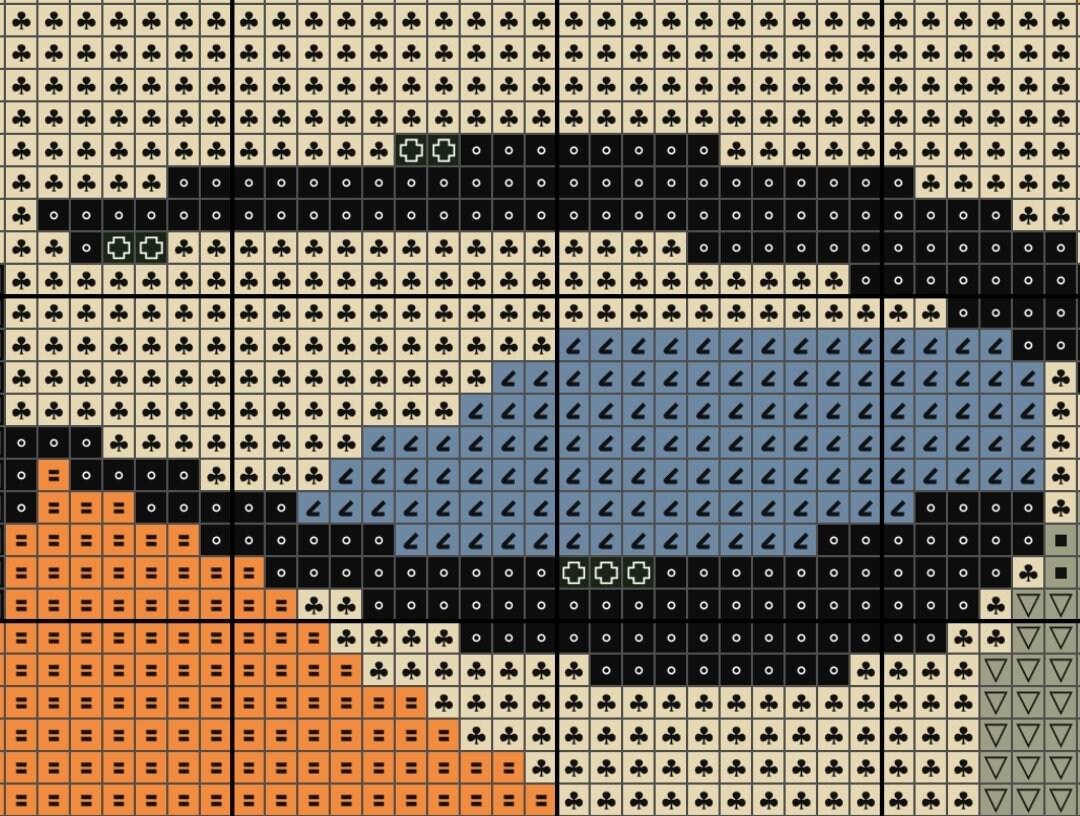 Abstract Face Cross Stitch Sewing Embroidery Pattern DMC X-stitch ...