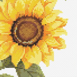 Sunflowers Cross Stitch Sewing Modern Embroidery Pattern Instant DMC ...