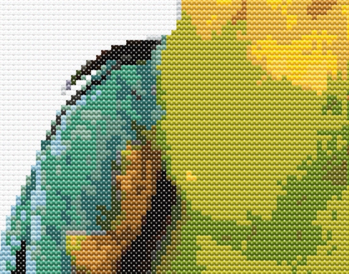 Parrot Cross Stitch Sewing Embroidery Pattern Instant DMC Download Bird ...