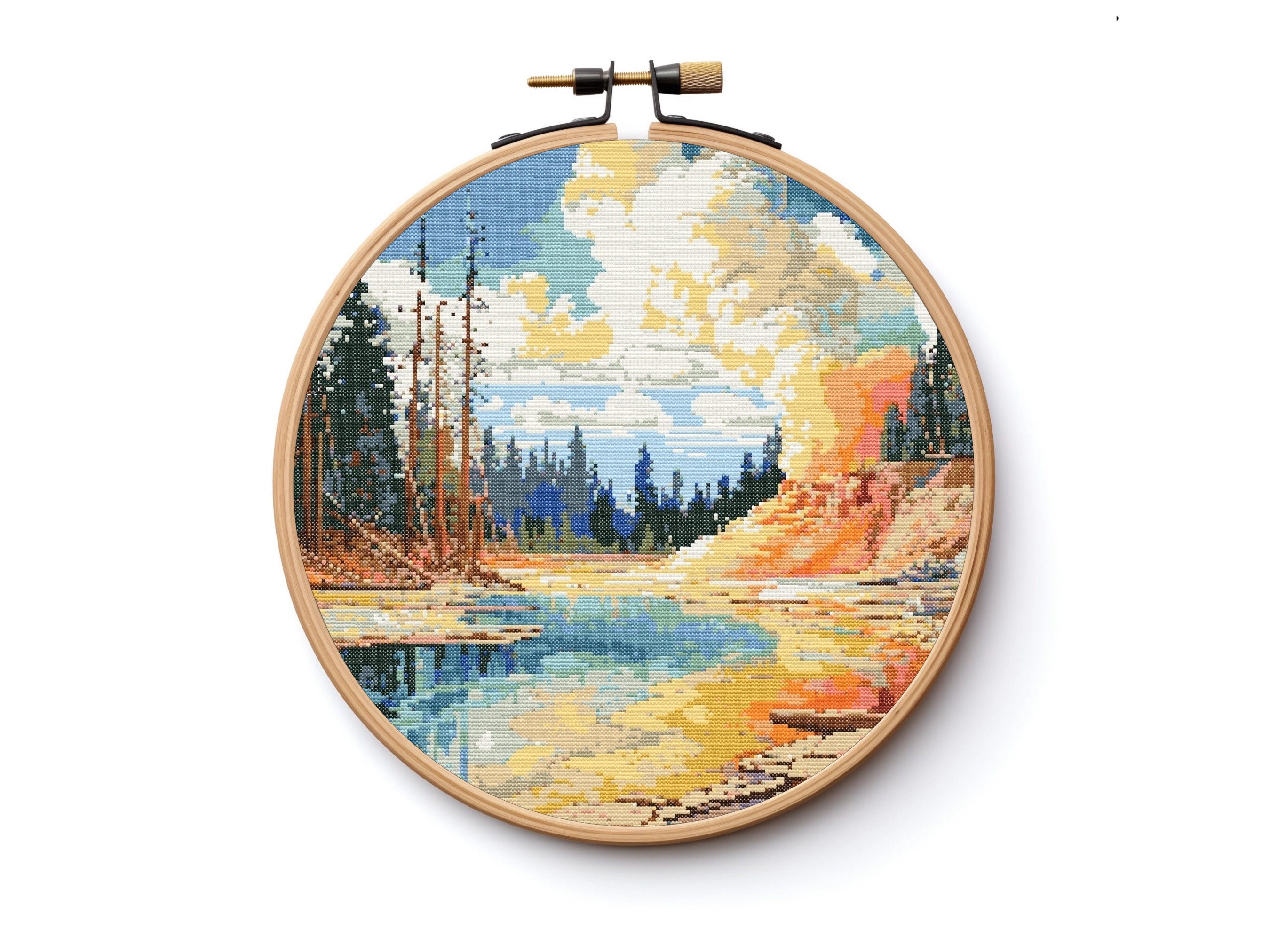 Yellowstone National Park Cross Stitch Sewing Embroidery Pattern ...