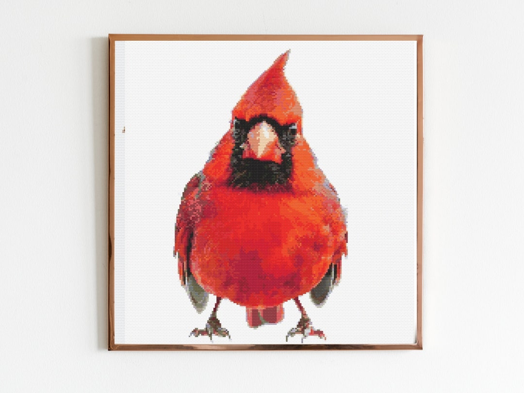 Red Cardinal Cross Stitch Sewing Embroidery Pattern Instant DMC ...