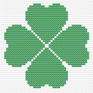 Four Leaf Clover Cross Stitch Sewing Modern Embroidery Pattern Classic ...