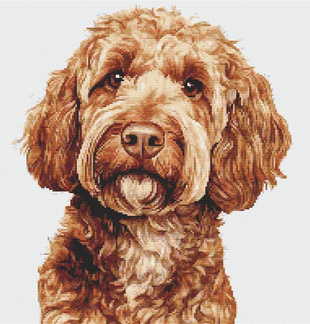 Labradoodle Dog Cross Stitch Pattern Sewing Embroidery DMC Wildlife ...