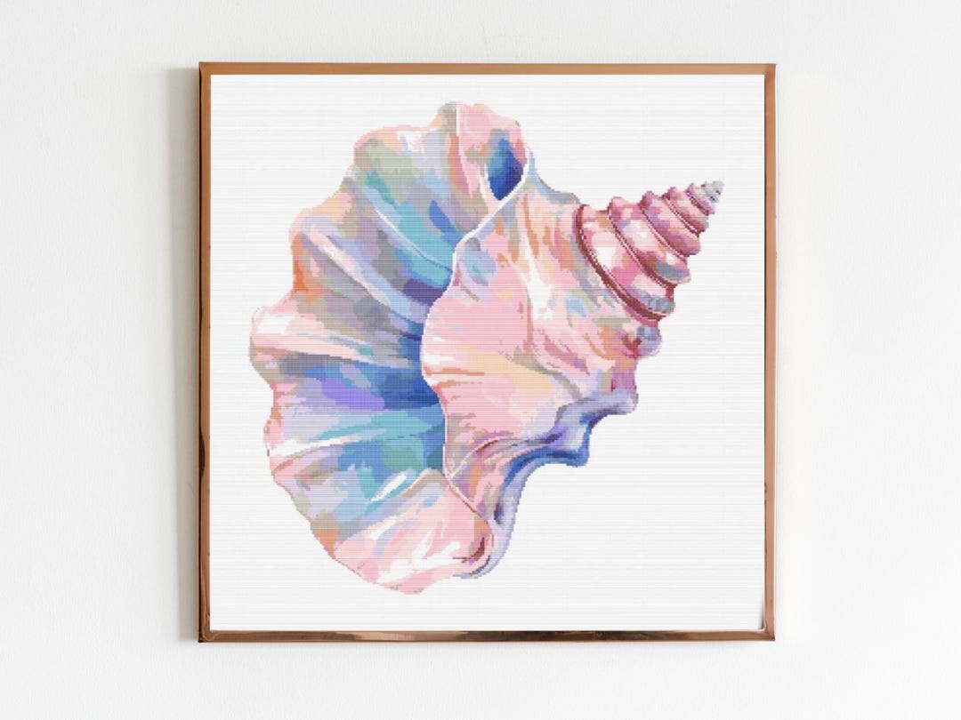 Conch Sea Shells Cross Stitch Sewing Embroidery Pattern DMC Download ...