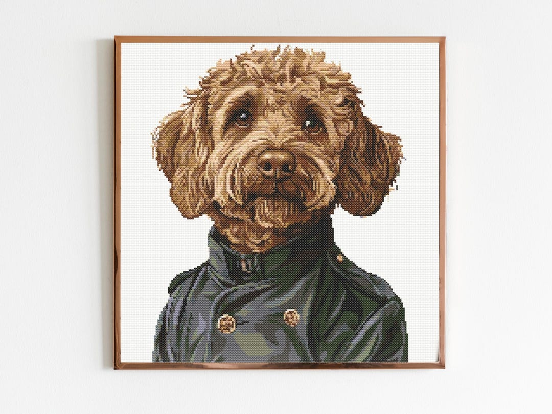 Labradoodle Dog Cross Stitch Pattern Sewing Embroidery DMC Wildlife ...