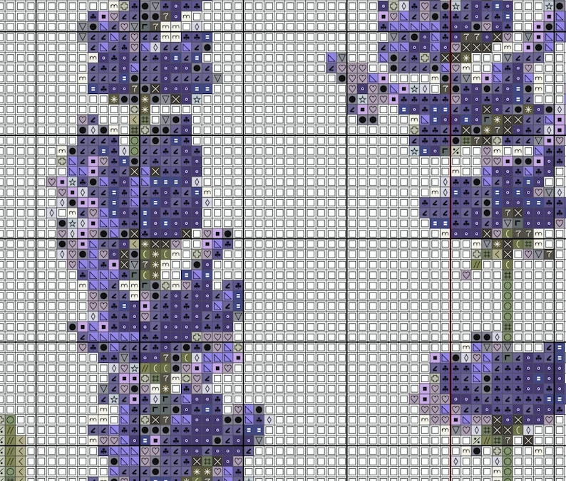 Lavender Botanical Cross Stitch Sewing Modern Embroidery Pattern ...