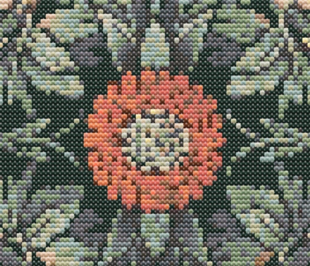 Botanical Mid Century Cross Stitch Sewing Modern Embroidery Pattern DMC ...