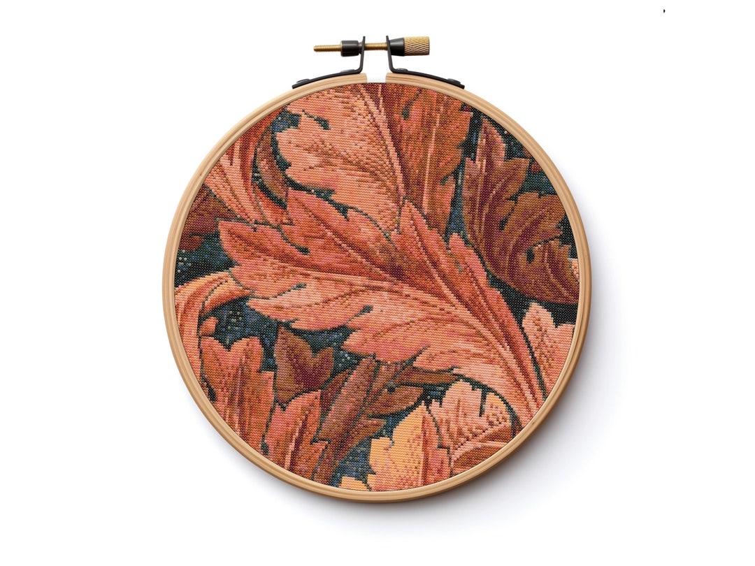 William Morris Acanthus Cross Stitch Sewing Modern Embroidery Pattern ...
