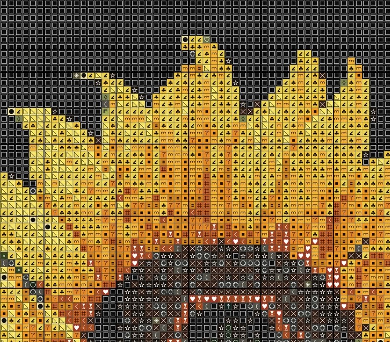 Dark Sunflowers Botanical Cross Stitch Sewing Modern Embroidery Pattern ...