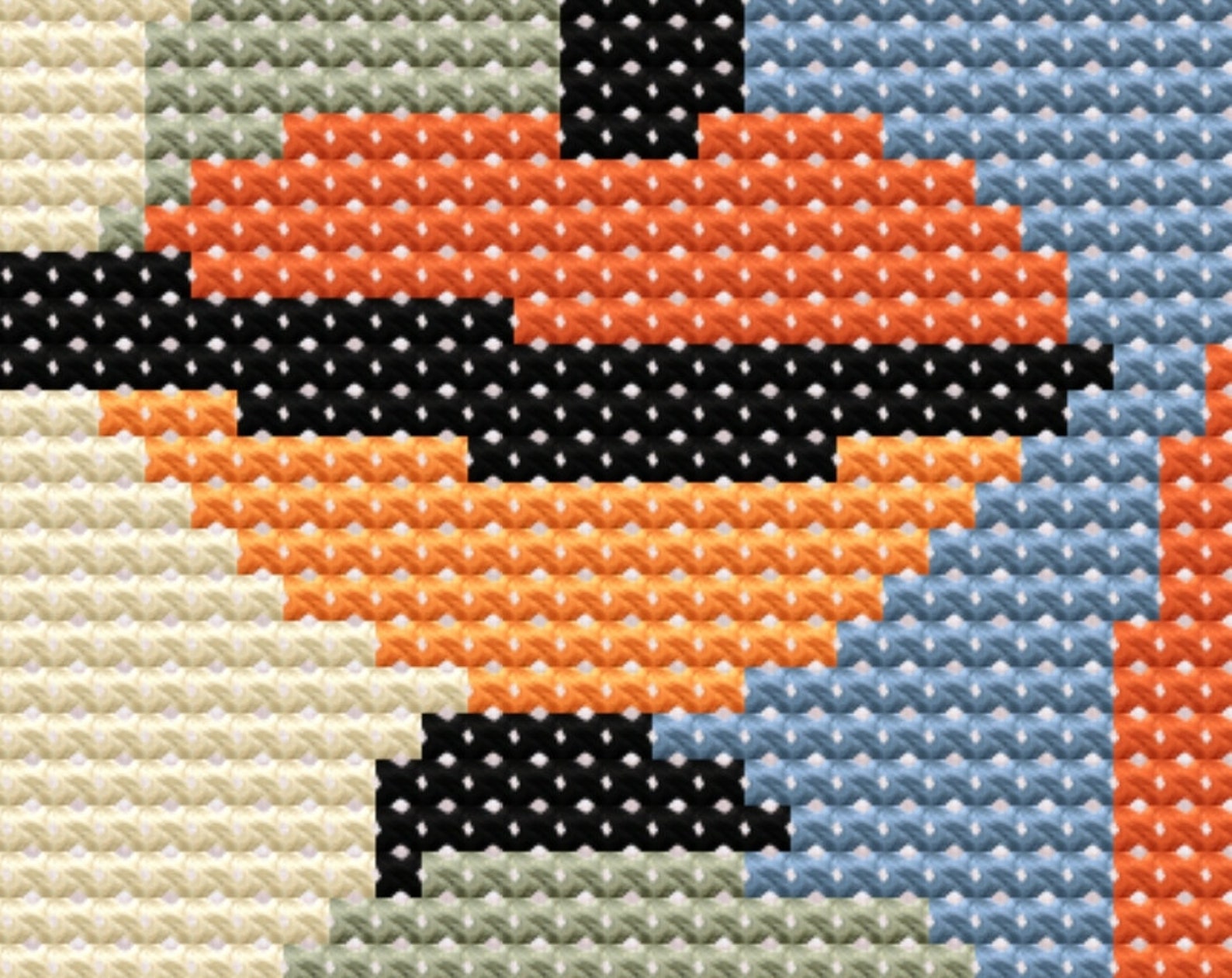 Abstract Face Cross Stitch Sewing Embroidery Pattern DMC X-stitch ...