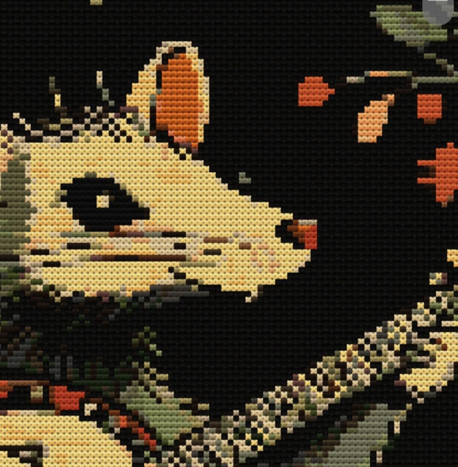 Possum and Banjo Cross Stitch Pattern Sewing Modern Embroidery Instant ...