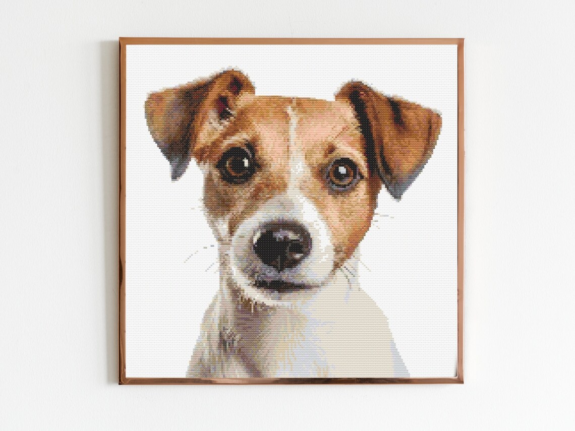 Jack Russell Dog Cross Stitch Pattern Sewing Embroidery DMC Wildlife ...