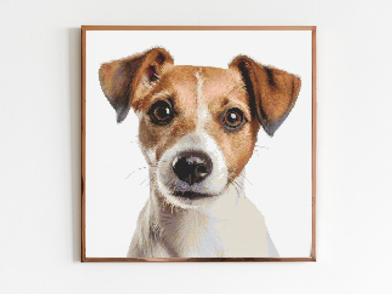 Jack Russell Dog Cross Stitch Pattern Sewing Embroidery DMC Wildlife ...