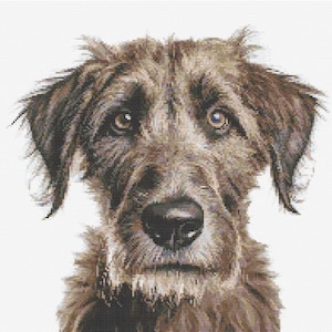 Irish Wolfhound Dog Cross Stitch Pattern Sewing Embroidery DMC Wildlife ...