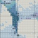 Blue Hydrangea Botanical Cross Stitch Sewing Modern Embroidery Pattern ...