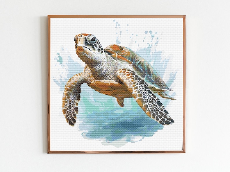 Sea Turtle Cross Stitch Sewing Embroidery Pattern Instant DMC Download ...