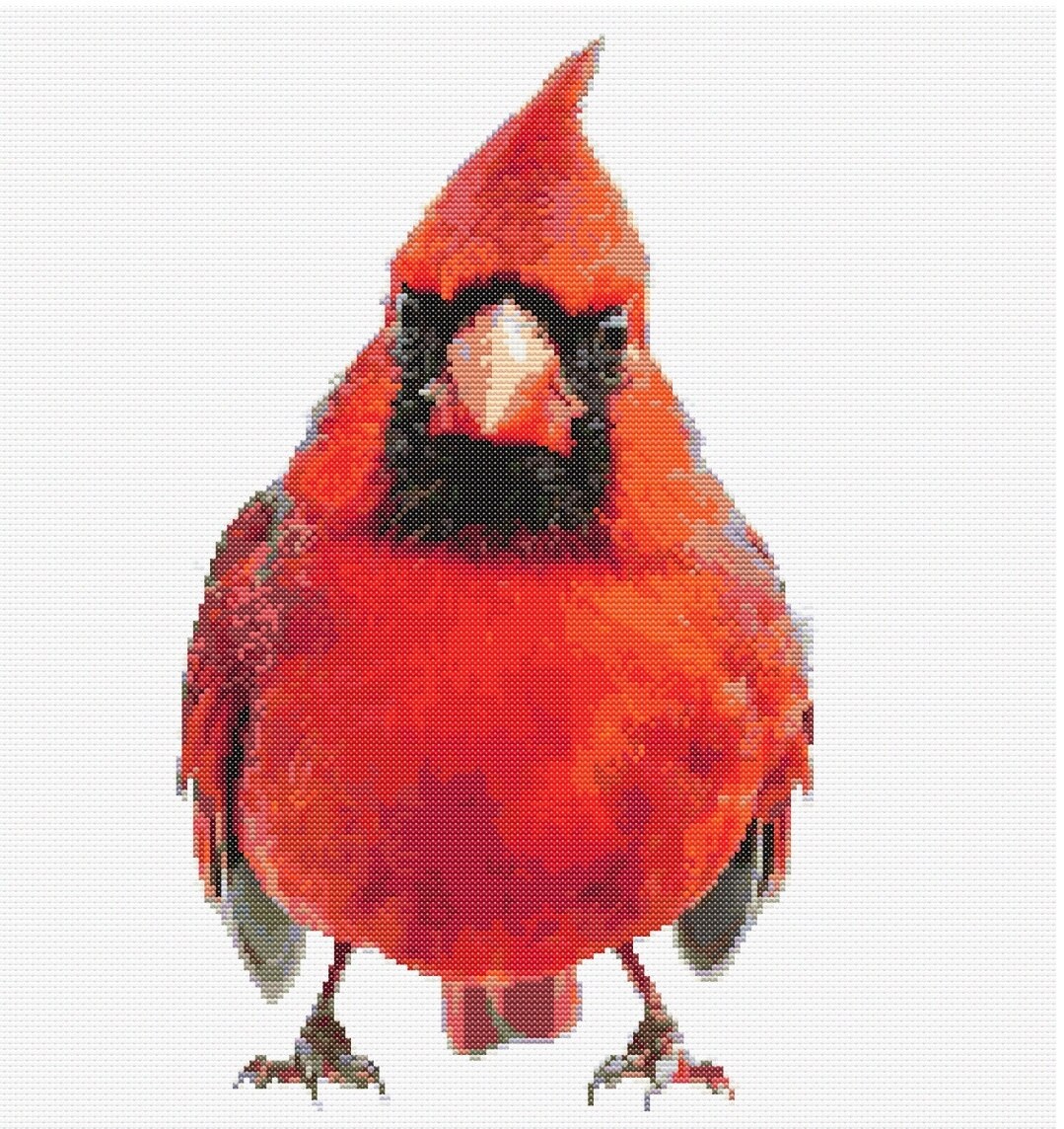 Red Cardinal Cross Stitch Sewing Embroidery Pattern Instant DMC ...