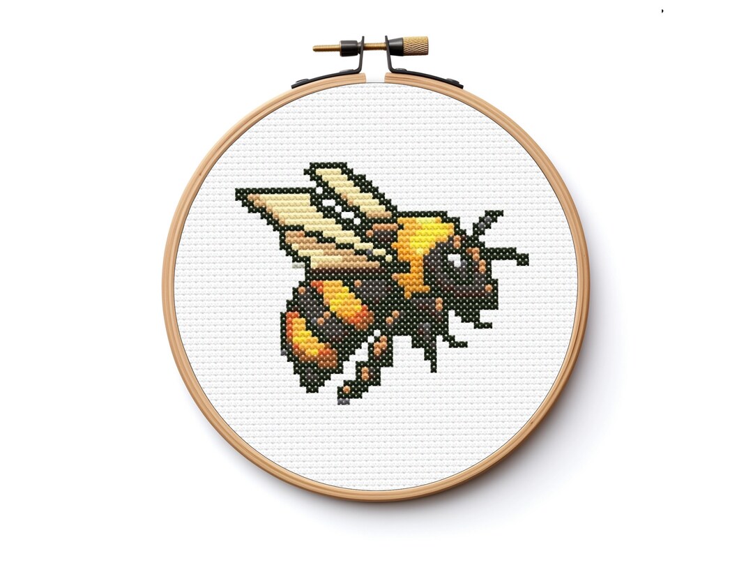 Bumble Bee Cross Stitch Pattern Sewing Modern Embroidery Instant ...
