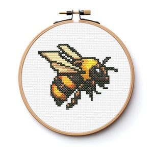 Bumble Bee Cross Stitch Pattern Sewing Modern Embroidery Instant ...