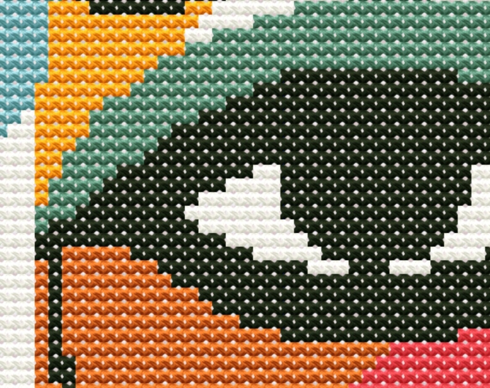 Abstract Face Cross Stitch Sewing Embroidery Pattern DMC X-stitch ...