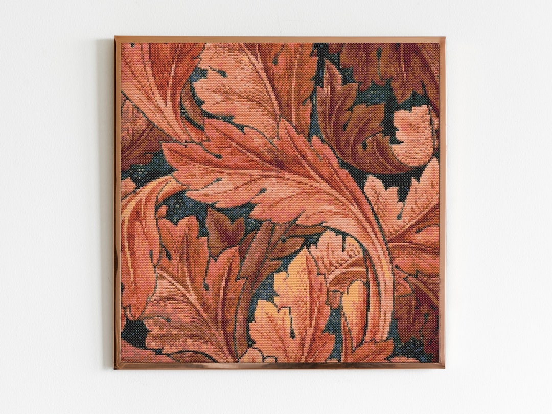 William Morris Acanthus Cross Stitch Sewing Modern Embroidery Pattern ...