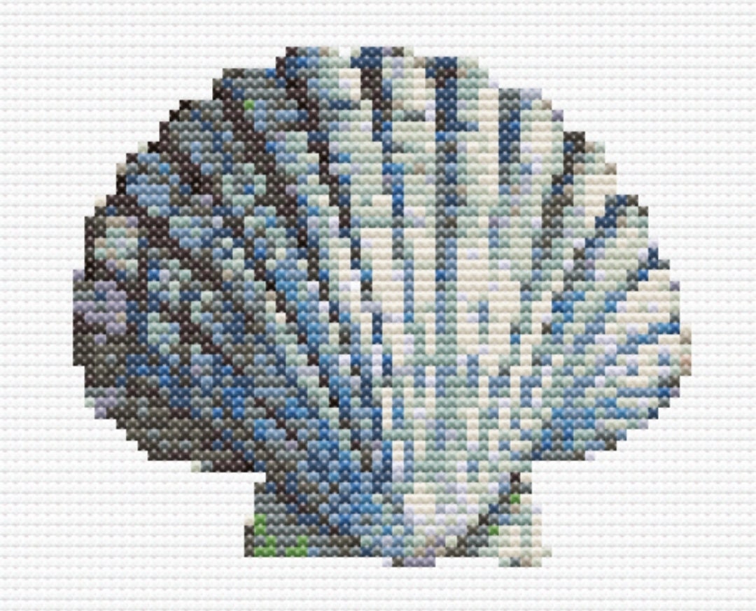 Sea Shells Cross Stitch Sewing Embroidery Pattern Instant DMC Download ...
