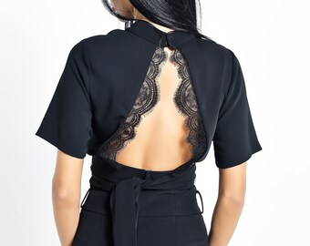 Lace Back Top - Etsy