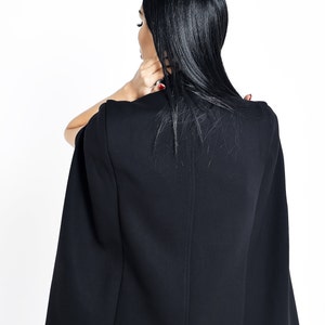 Black Cape Coat: Open Sleeve Formal Jacket, Caramella Fashion - Etsy