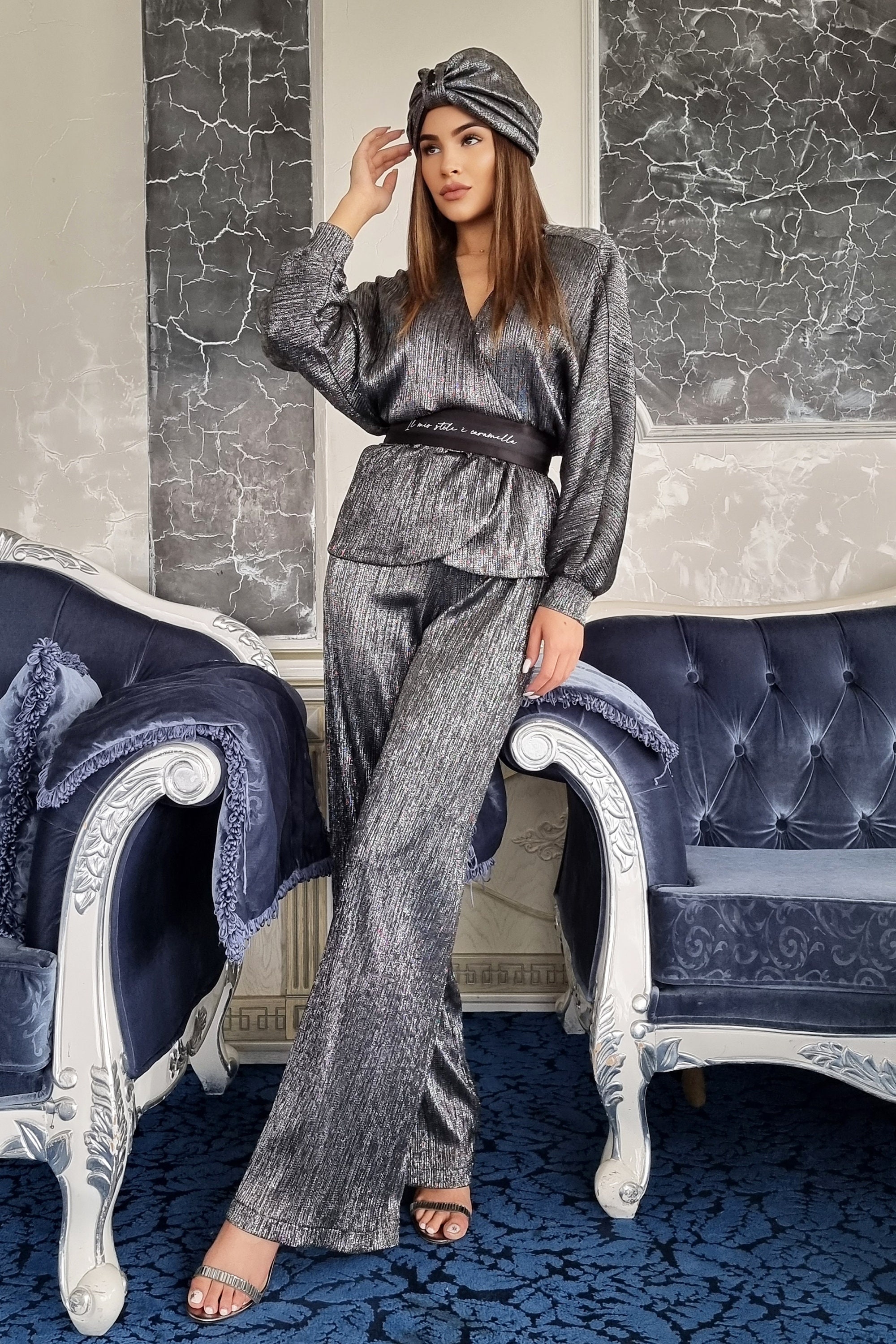 Silver Elegant Long Sleeve Set - Etsy