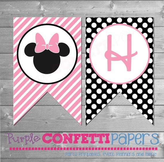 Minnie Mouse Birthday Banner Printable
