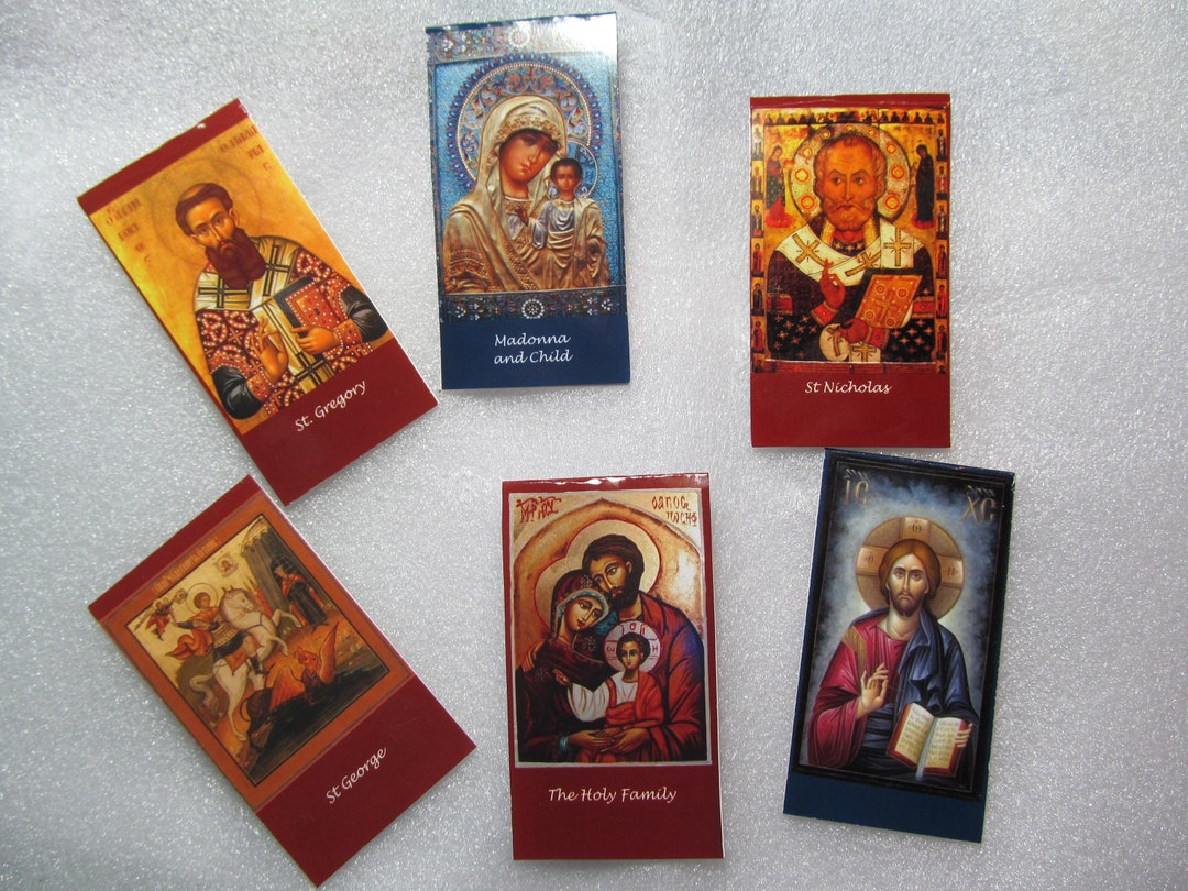 6 Bookmarks Magnet Bookmarks Russian Icons, Religious Series, 6 in Ea ...