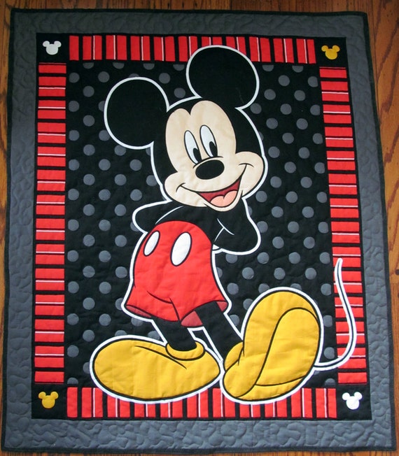 Mickey Mouse Quilt. Disney Quilt Child Quilt Lap Quilt Wall - Etsy