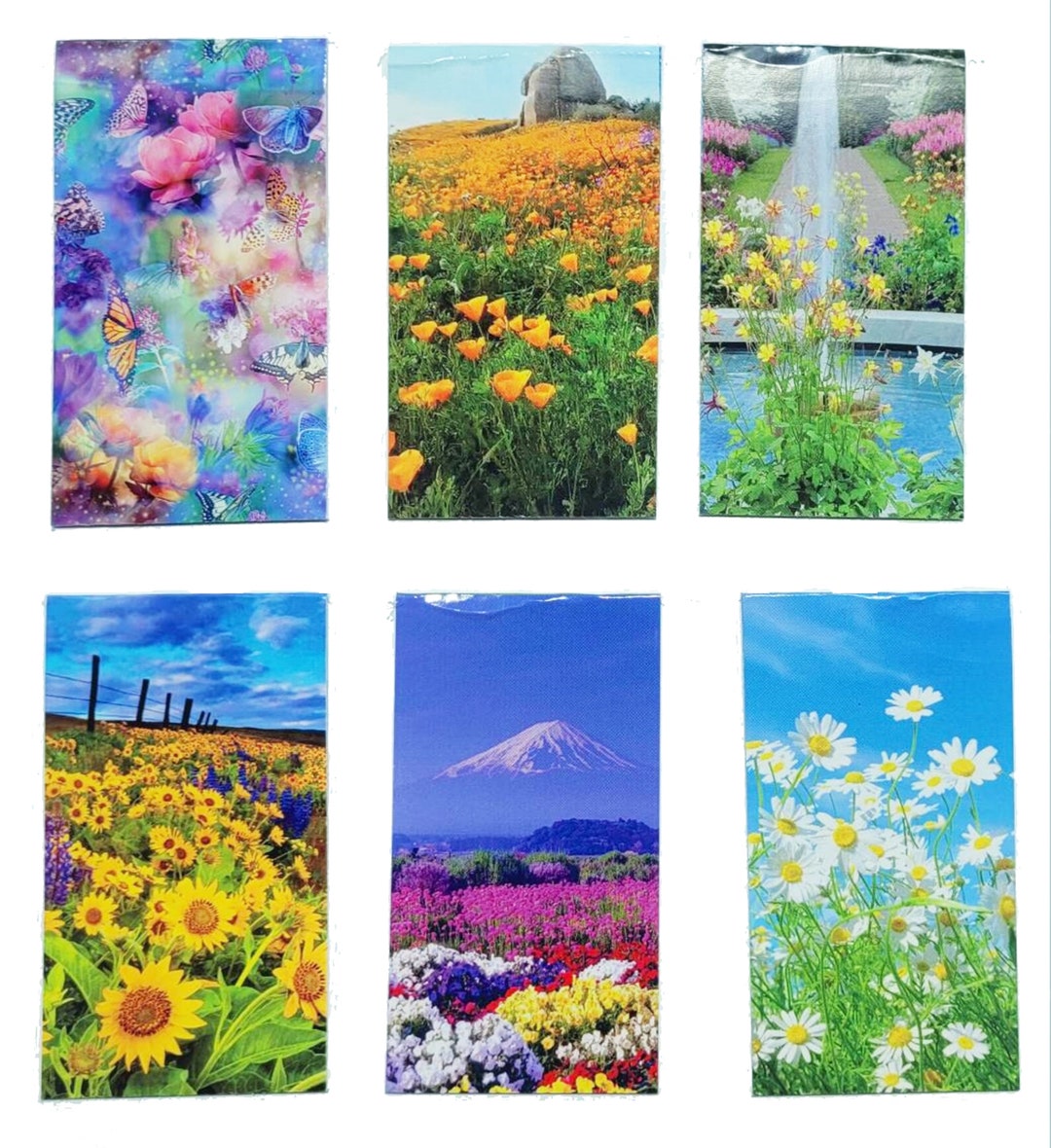 6 Bookmarks - Magnet Bookmarks - Nature Series, 6 in Ea Packet, Flowers ...