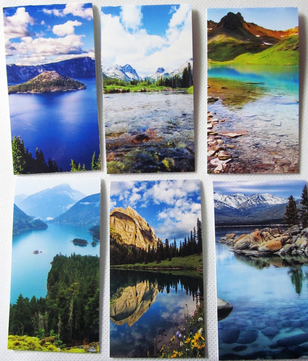 6 Bookmarks - Magnet Bookmarks - 6 in Ea Packet, Lake Series -crater ...