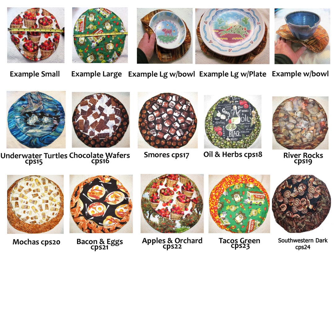 Plate Cozy / Cozies Set, grp 2 Set of 2 one Large Plate Cozy & 1 Small ...