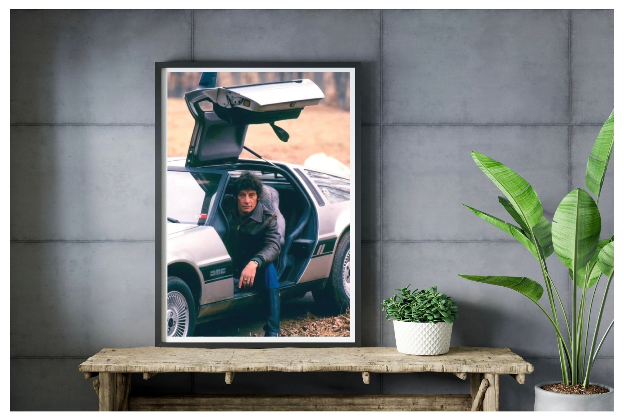 Jim Varney Ernest Delorean Print | Wall Art | Poster Size A3 (11.69 × ...