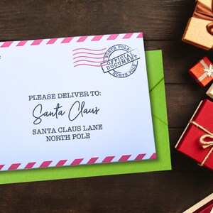 Addressed to Santa Envelope | Printable Envelope to Santa | Christmas ...