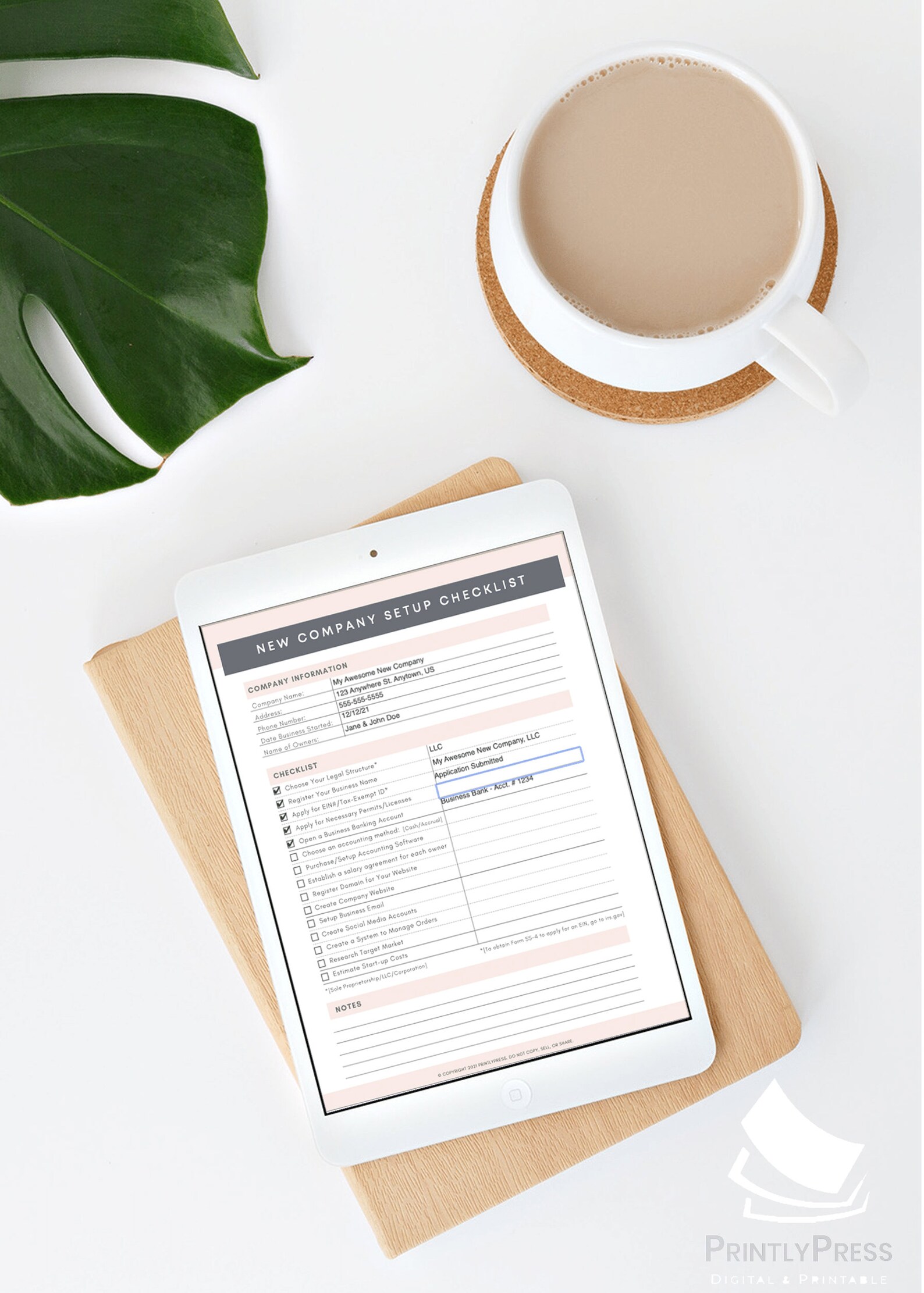 Business Setup Checklist PRINTABLE / New Company Setup Checklist ...