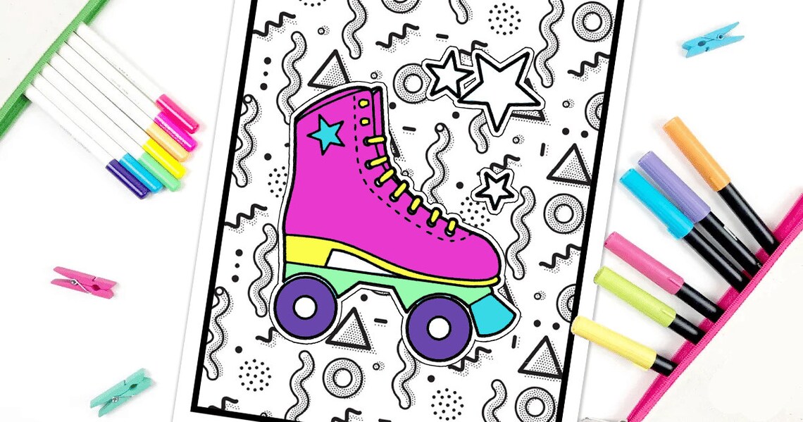 Back to the 90s Coloring Pages // Digital & Printable Coloring Pages ...