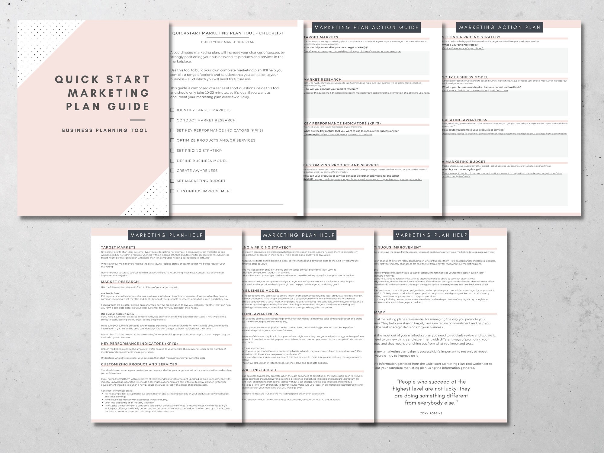 Quick Start Marketing Plan Guide // Business Marketing Tool // Instant Download PDF // US Letter ...