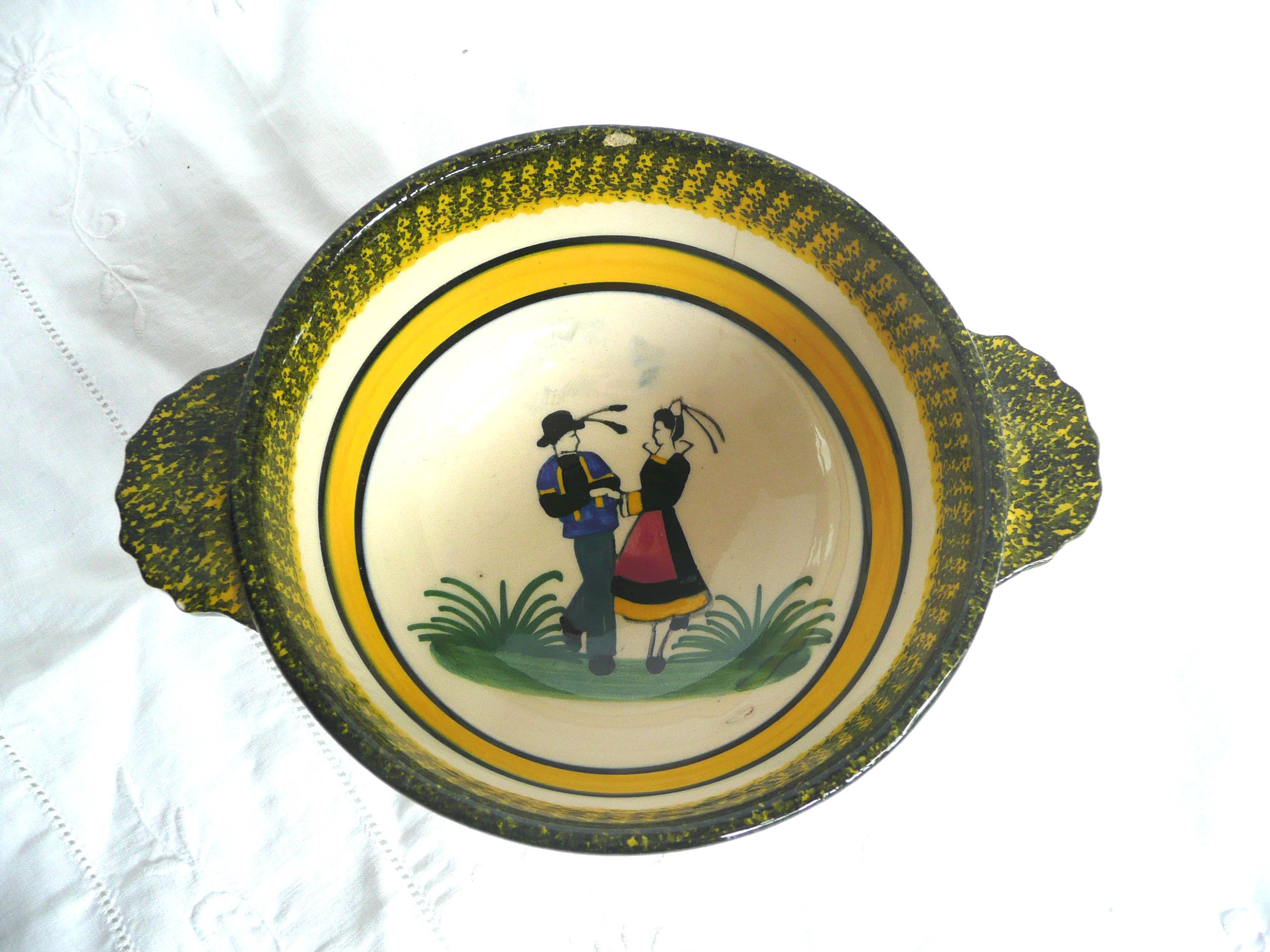 Quimper Pottery Bowl - Etsy