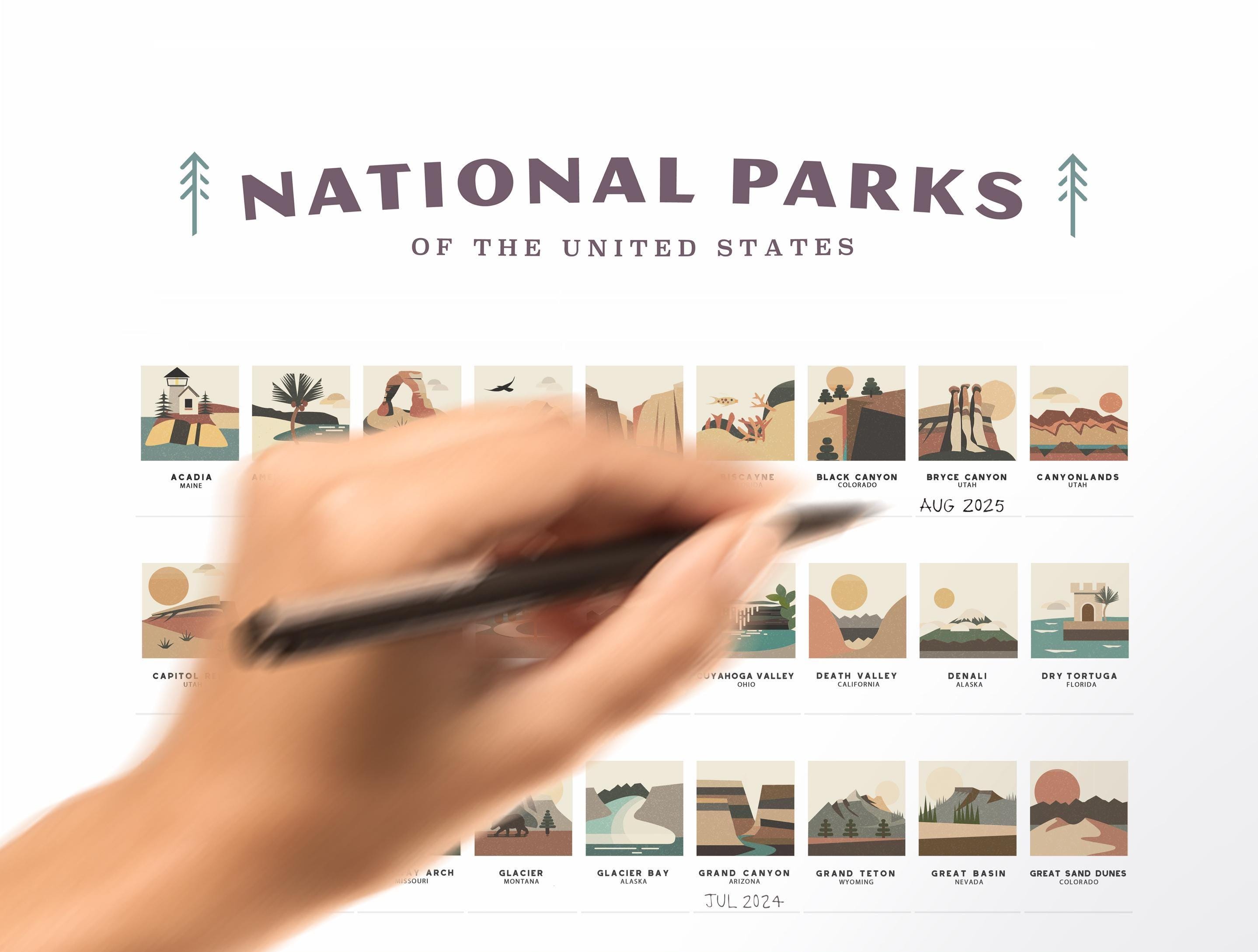 National Park Poster—in Trending Modern Earth Tones—no Drab Modern ...