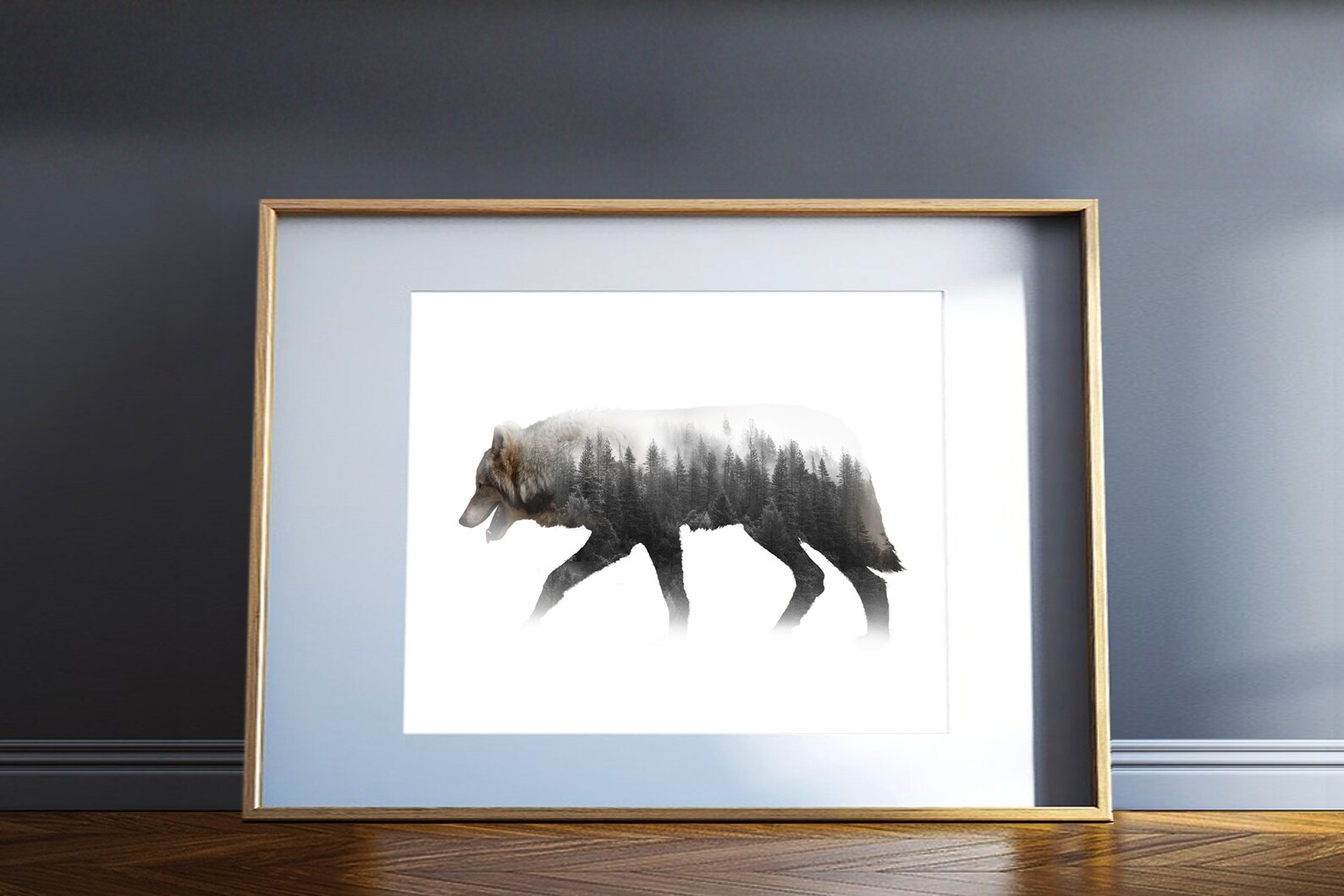 Wolf Picture Wolf Wall Art Nature Art Silhouette Print | Etsy