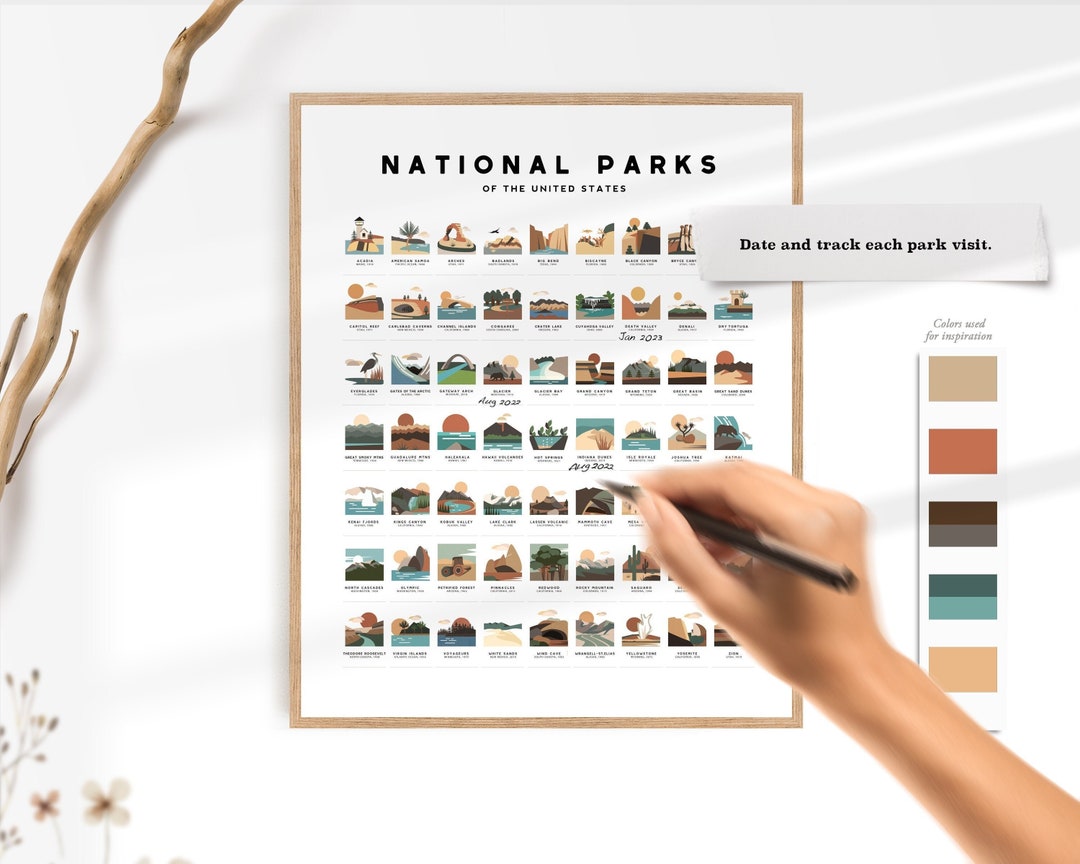 JPG Files, Print Yourself and Save! National Park Art Poster, Download ...