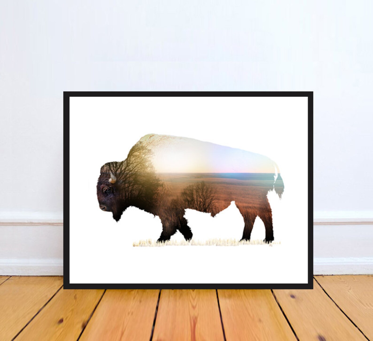 The Buffalo Print Bison Print Buffalo Animal Prints Wall - Etsy
