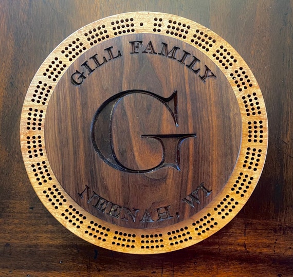 Family Logo Cribbage Board - Etsy Hong Kong