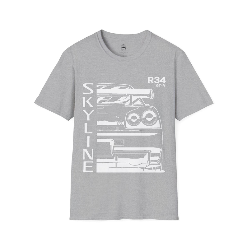 Nissan Skyline GT-R R34 T-shirt, JDM Racing Car Tee, Automotive ...