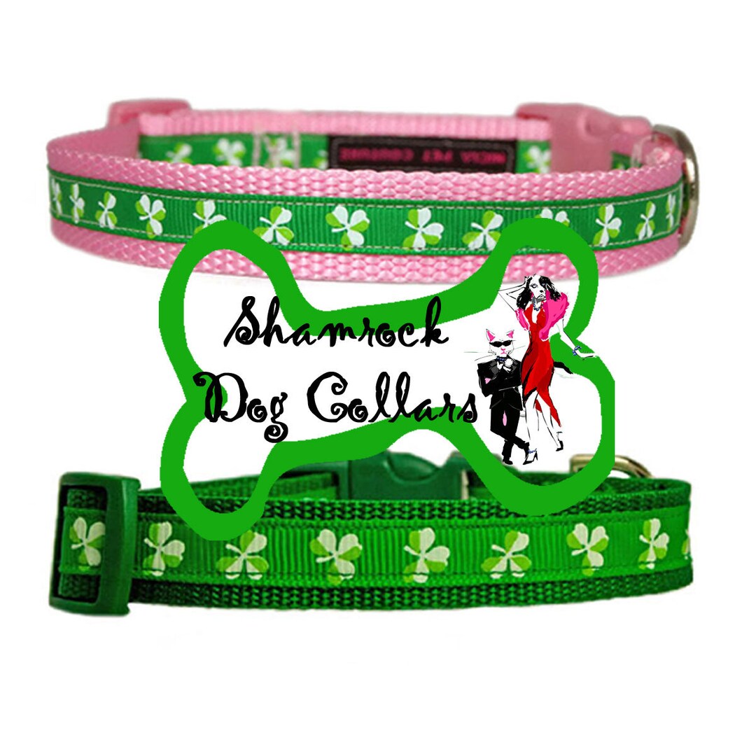 Shamrock Irish Dog Collar - Etsy Hong Kong
